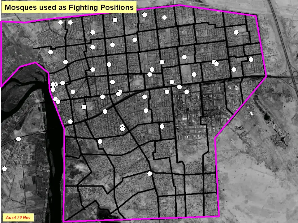 Military Photos Mosques Used As Fighting Postions in Fallujah
